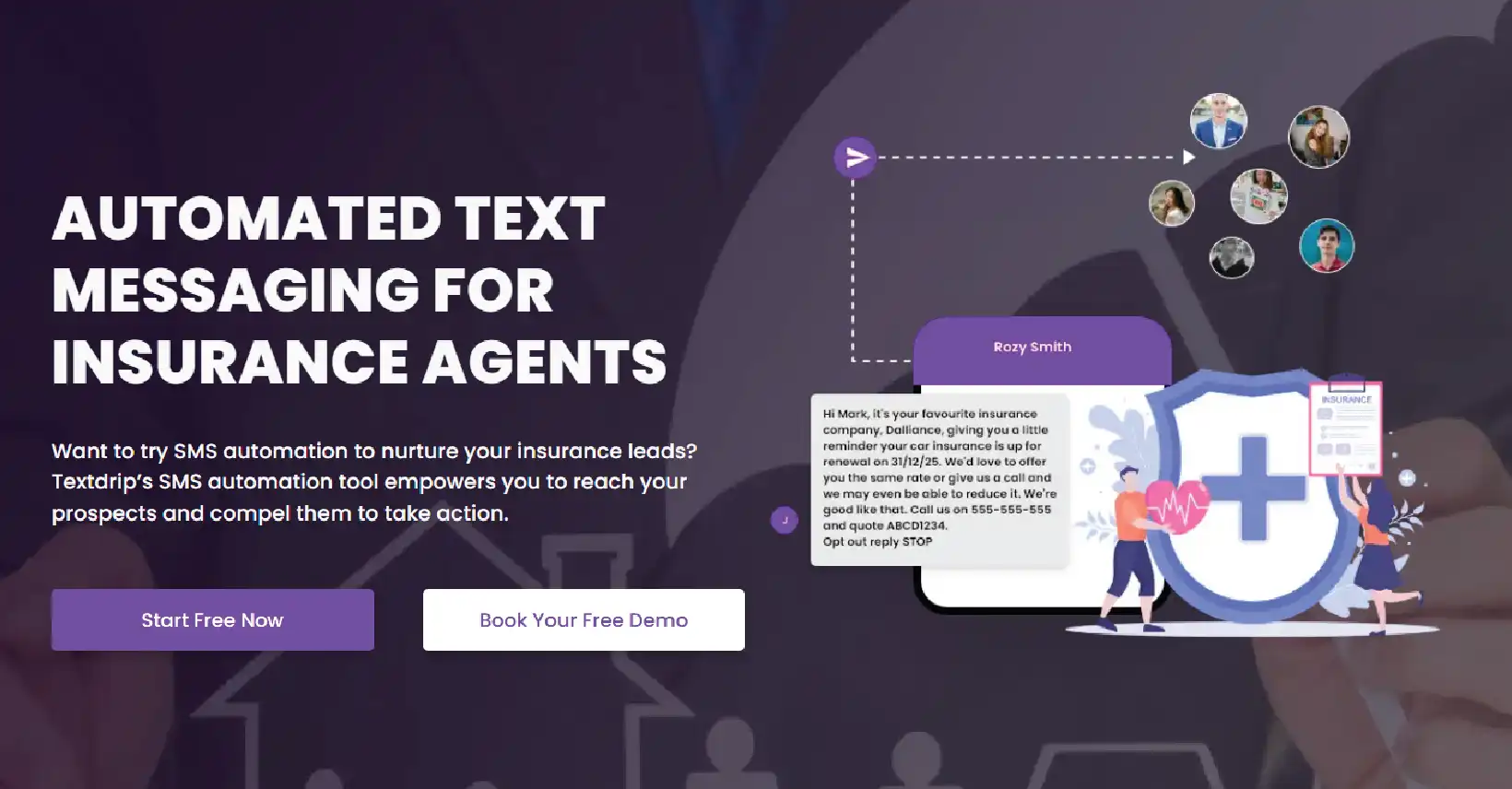 SMS Insurance | Insurance Text Message Marketing - Textdrip